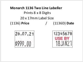 Monarch 1136 Two Line Price/Date Best Before – Office360 nz