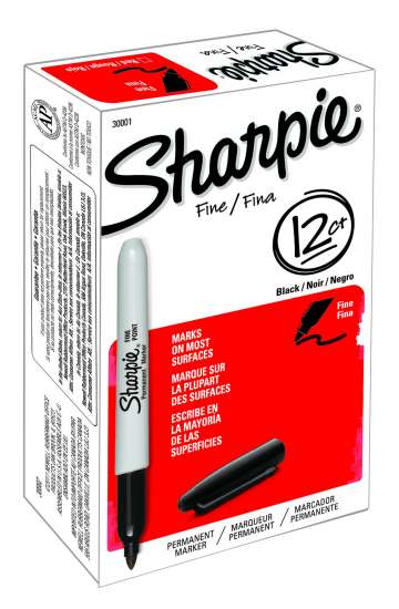 Box of 12 Sharpies Black – Office360 nz